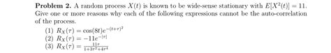 solved problem 2 ﻿a random process x t ﻿is known to be