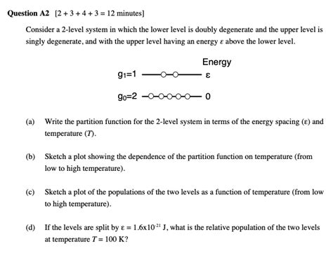 solved question a2 [2 3 4 3 12 minutes] consider a 2 level