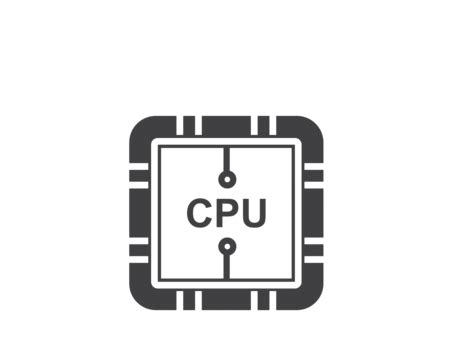 Circuit Board Line Cpu Chip Icon Logo Illustration Vector Vector Chipset Motherboard