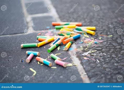 Chalk Rainbow On Black Pavement Stock Image Image Of Outdoor Black 307263347