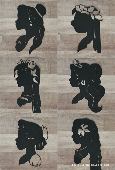 Disney Princess Silhouettes V4 Designs By Miss Mandee