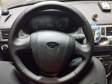 Перетяжка руля в кожу — Lada Приора седан, 1,6 л, 2012 года | тюнинг ...