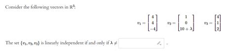 Solved Consider The Following Vectors In R Chegg