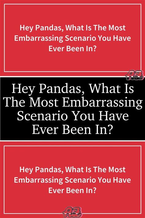 two red banners with the words hey pandas, what is a terrifying experience you've encountered ...