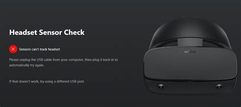 Sensors Cant Track Headset Error R VRGaming