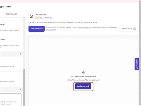 how to set up webhooks in read ai suretriggers