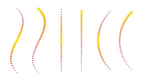 premium vector set of dotted lines vector
