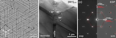 Rutile Exsolution Lamellae In The 800 °c12 H Sample Observed In