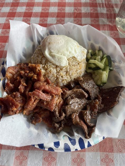 Grand Silog Dish With Tocilog Tapsilog Garlic Rice Egg And Cucumbers R Filipinofood