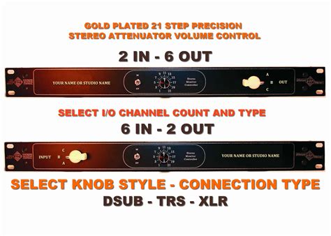 2x6 Or 6x2 Monitor Controller Master Mono Dsub Trs Xlr Select