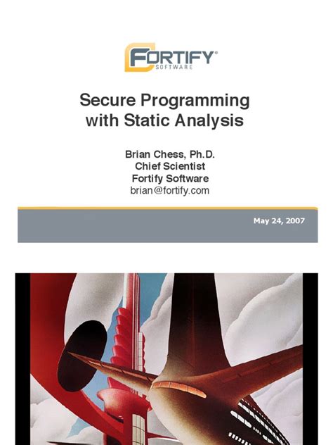 Secure Programming With Static Analysis Pdf Library Computing