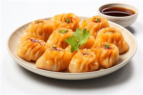 Premium Photo Golden Crispy Chilli Cheese Momos On White Background