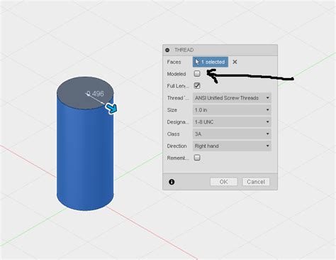 Solved Threads Not Visible On Model Or Drawing Autodesk Community