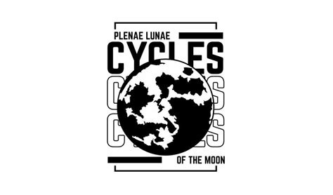 Modelos De Design De Ciclos Da Lua Para Camisetas E Pod