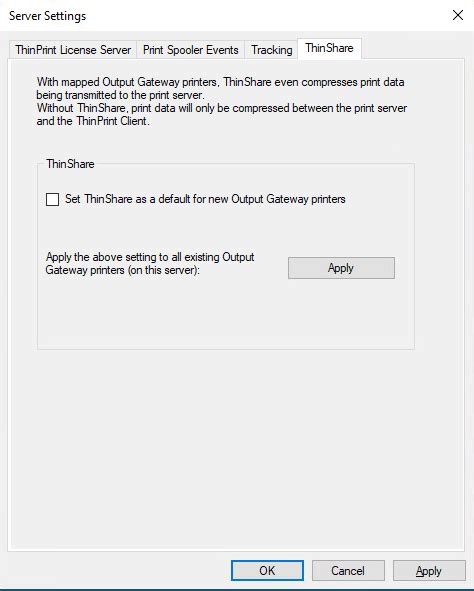 thinprint installation configuration and update on print servers