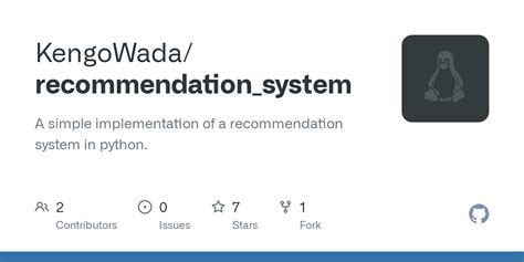 recommendation system travis yml at master · kengowada recommendation system · github