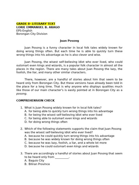 Literary Text Pdf