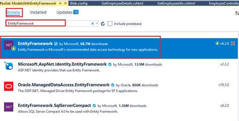 Models In Aspnet Mvc 5 Using Entity Framework