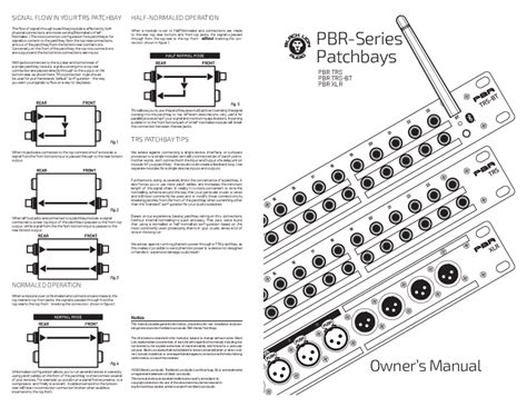 Black Lion Audio Pbr Trs Patchbay Manual Signal Flow Guide