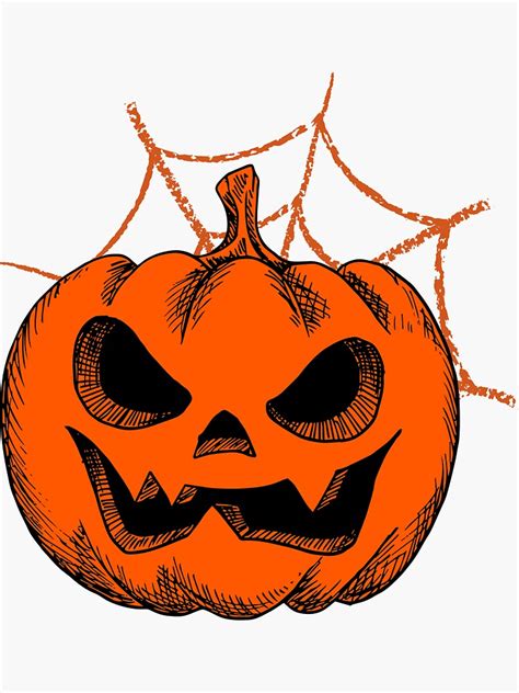 Bumpy Pumpkin Sticker Sticker For Sale By Youssefhn05 Redbubble