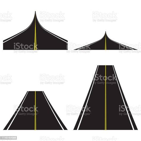 아스팔트도로 세트 고속도로 템플릿입니다 도로의 벡터 일러스트입니다 오솔길에 대한 스톡 벡터 아트 및 기타 이미지 오솔길 개념 거리 Istock