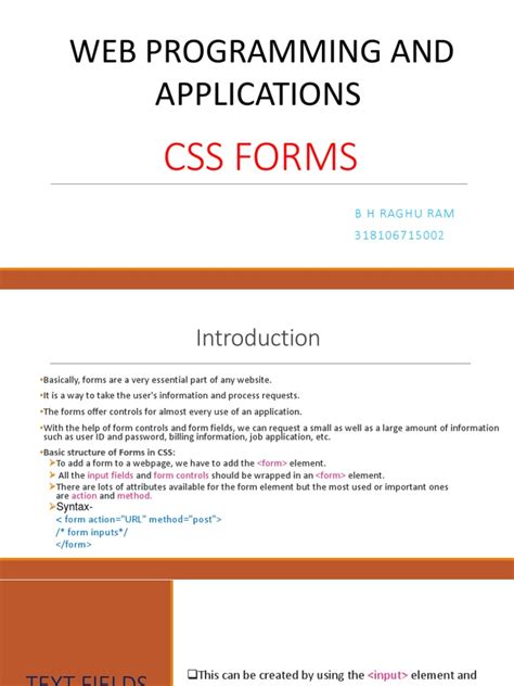 Css Forms Pdf Information Technology Computer Science