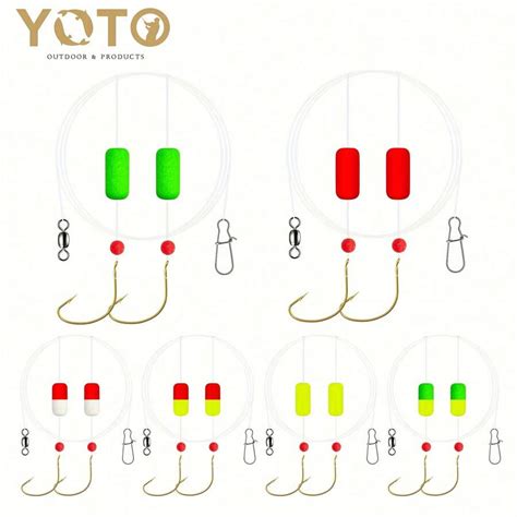 Yoto Pcs Saltwater Pompano Rigs For Surf Fishing Double Drops Pompano Rig With Floats Florida