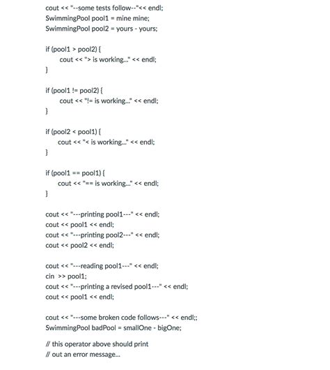 Solved Swimming Pool Int Size Void Fill Int Amount Chegg