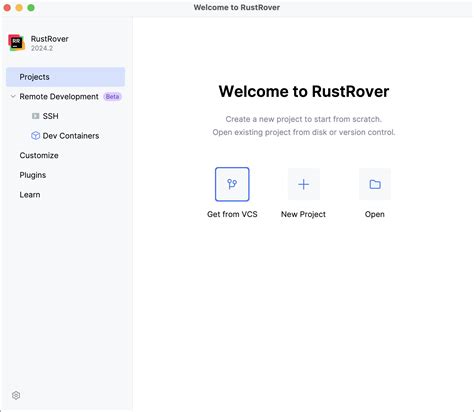 Run Rustrover For The First Time Rustrover Documentation