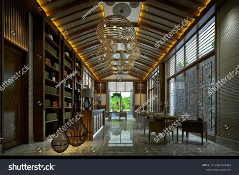 3d 렌더링 럭셔리 호텔 리셉션 로비 스톡 일러스트 2263278419 Shutterstock