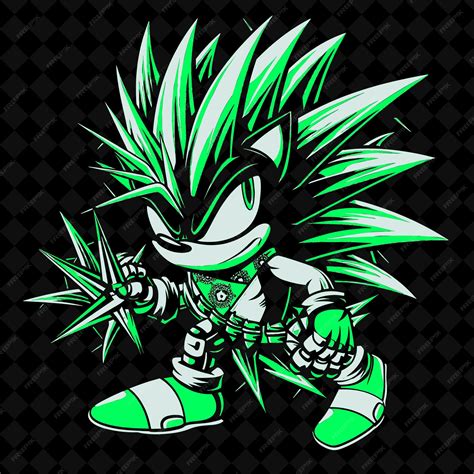 Premium Psd A Green And Black Cartoon Character With A Sword In His Hand