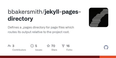 Jekyll Pages Directory Plugin Defines A Pages Directory To Keep