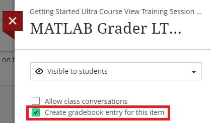 Add An Entry For A MATLAB Grader In The Minerva Gradebook Staff Guide Digital Education
