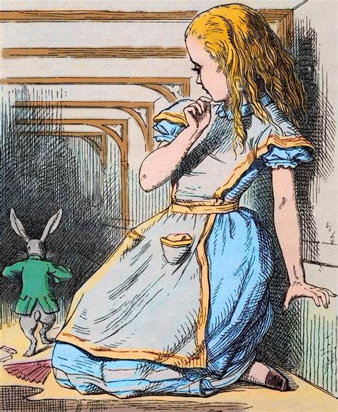 Alice And The White Rabbit Illustration By John Tenniel From The First