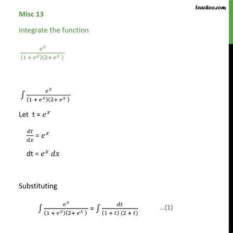 misc 13 integrate e x 1 e x 2 e x chapter 7 class 12