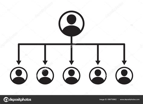 Social Networking Diagram Social Media Connections Hierarchy Leader