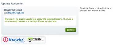 yodlee fastlink refresh site flow shows error page or goes directly