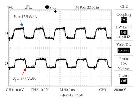 Input V1 And Output V2 Voltages Of The Icpt System At 10 Cm Air Gap