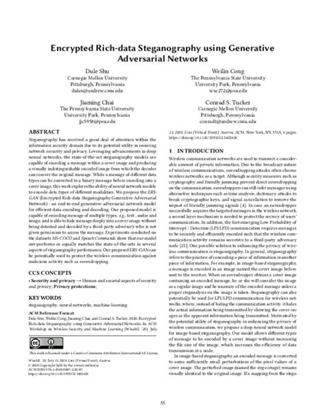 Pdf Encrypted Rich Data Steganography Using Generative Adversarial