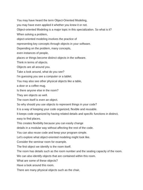 113 Object Oriented Modeling Pdf