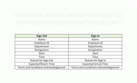 Streamline Your Workflow With Sign Out And In Enhancing Efficiency And