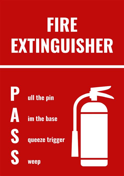 Free Fire Extinguisher Safety Sign Template To Edit Online