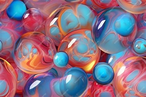 Premium Ai Image Seamless Glass Bubble Pattern Ai Generative