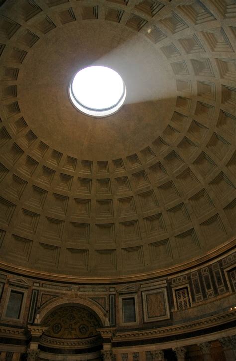 Pantheon Dome Interior The Pantheon Dome With An Oculus Admitting The