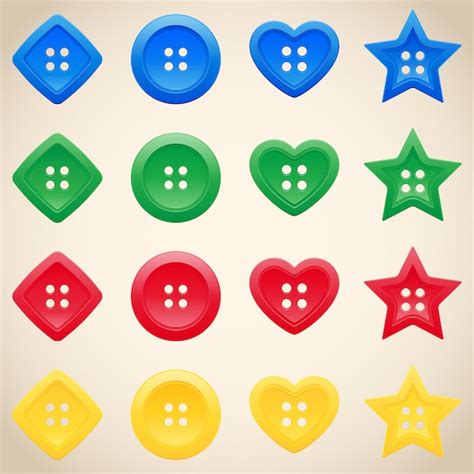 Premium Vector Set Of Buttons In Different Colors
