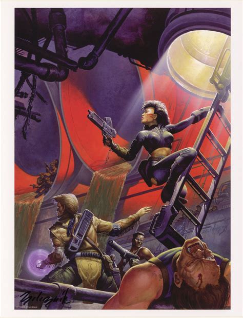 Shadowrun Mercenaries Signed Art Print Collectible Art Sci Fi Art
