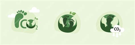 Premium Vector Carbon Footprint Concept Sustainable Development Renewable Energy Ecology And