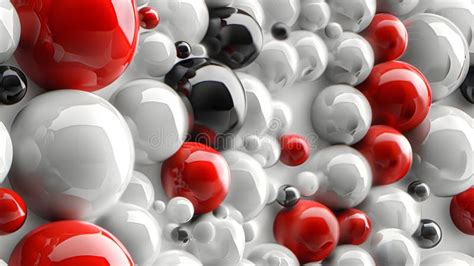 A Close Up Of Colorful Spheres Representing Molecular Structures In A Scientific Context Stock