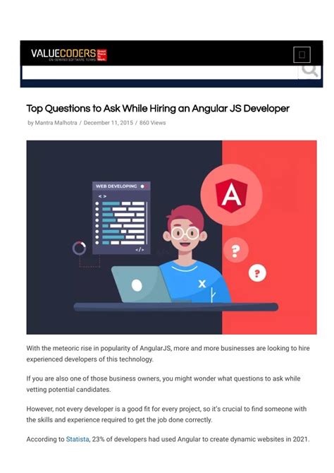 Ppt Top Questions To Ask While Hiring An Angular Js Developer