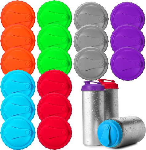Leinuosen 18 Pcs Silicone Soda Can Lids Pop Can Cover